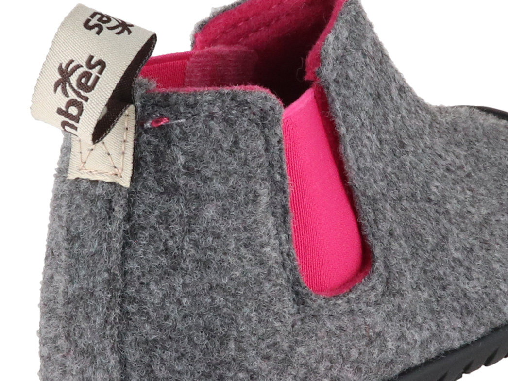 GUMBIES Brumby Kids Kinder Hausschuhe, grey-pink