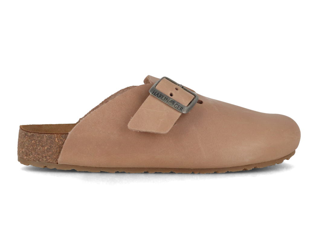 HAFLINGER Porto Damen und Herren Leder Clogs, taupe