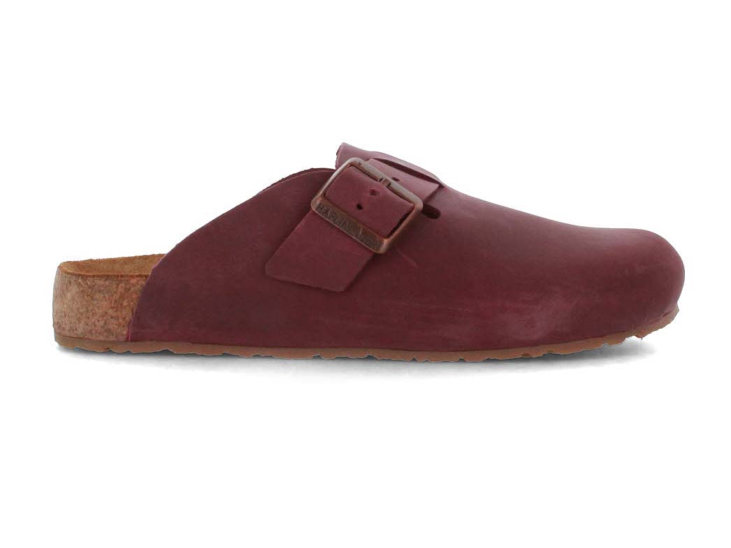 HAFLINGER Porto Leder Clogs, bordeaux