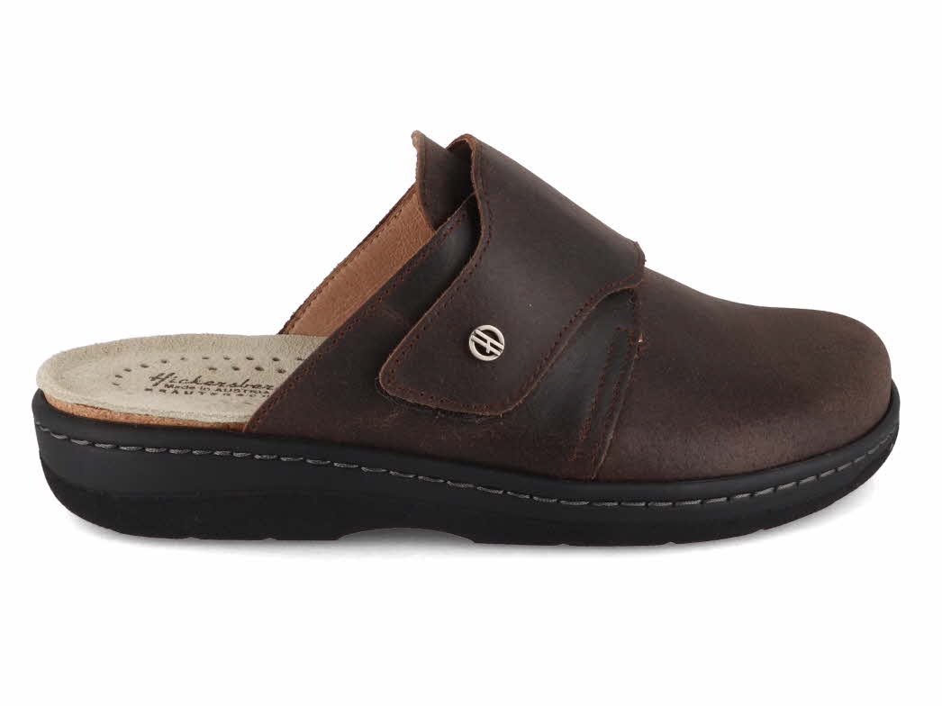 Hickersberger Herren Leder Clog Vario, braun